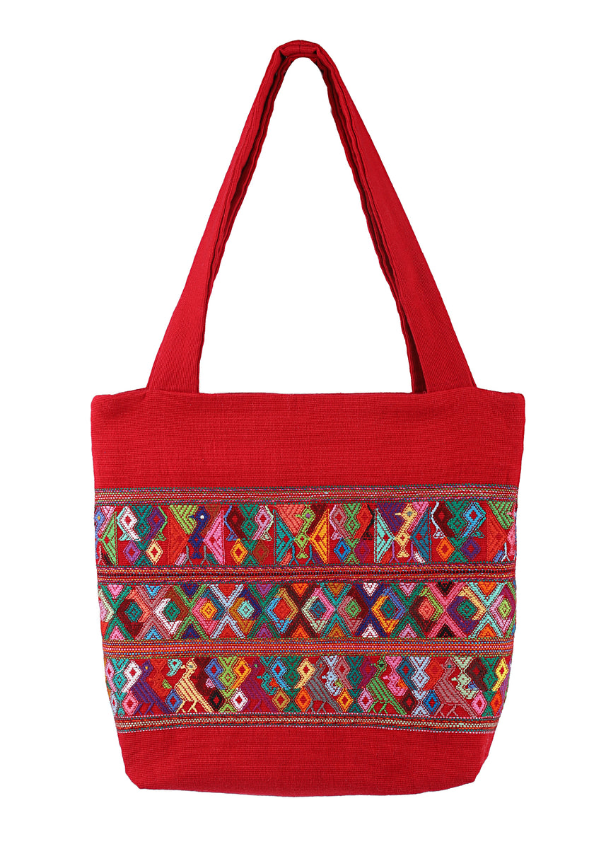 Reversible Paramos Tote Bag |Guatemalan Textile & Silk Ikat – Larkin Lane