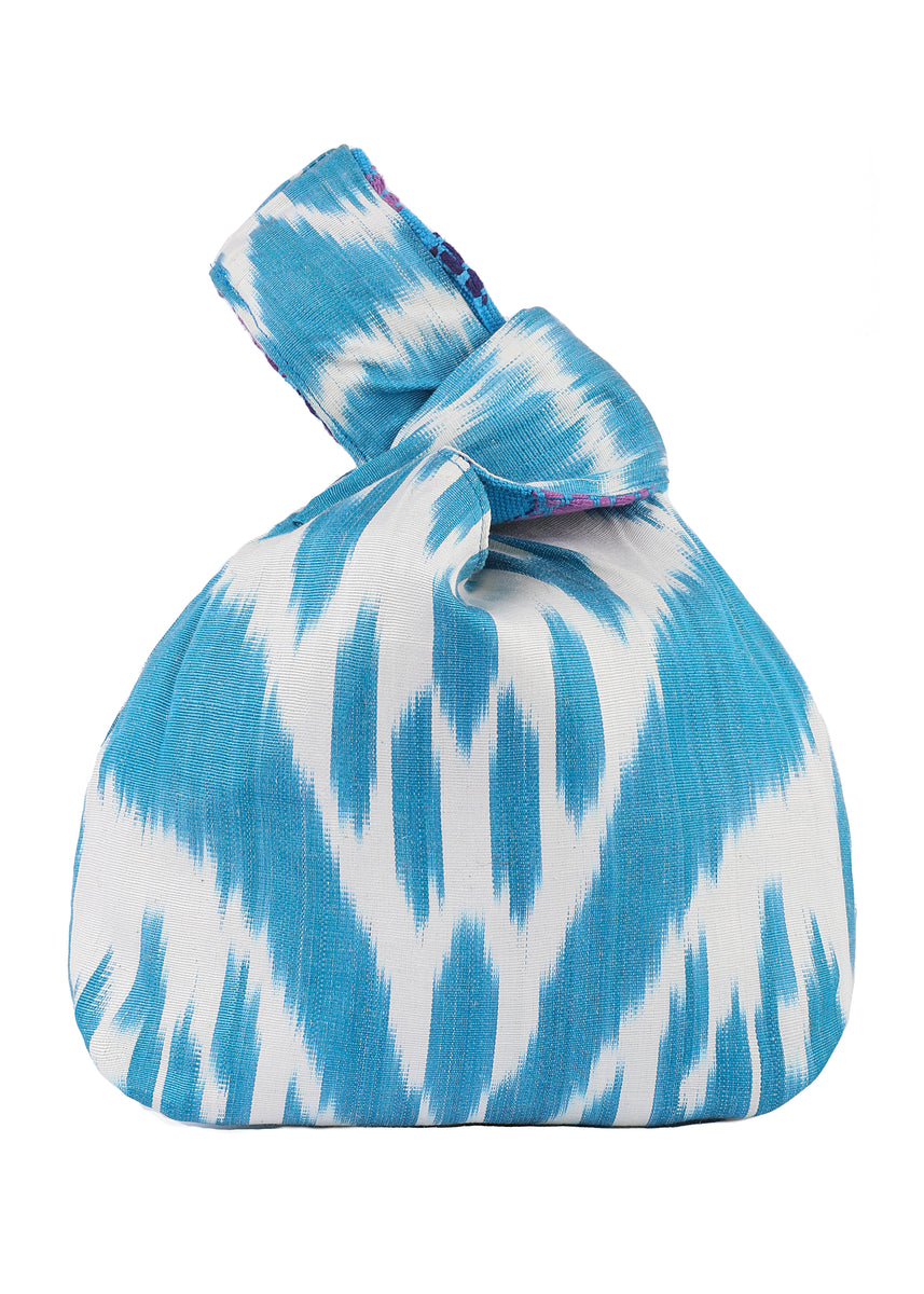 Reversible Knot Bag | Silk Ikat & Guatemalan Textile – Larkin Lane